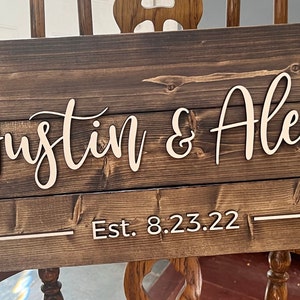 First Name Sign, Wedding Gift, Girlfriend Gift, Boyfriend Gift ...