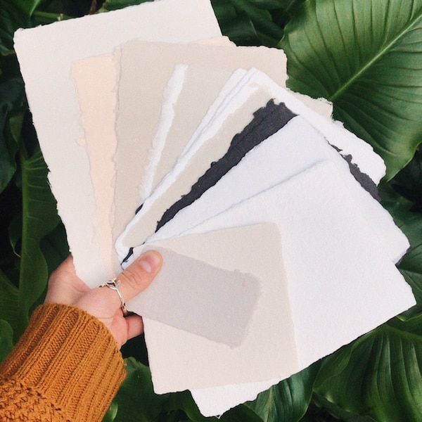 20 Sheets Small Handmade Paper - Imperfect Sheets - 5x7, 4x6 - Etsy