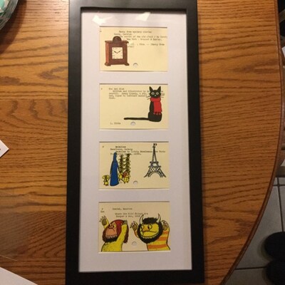 SALE ANY 4 PRINTS of Painted Library Cards Instant Collection Library ...