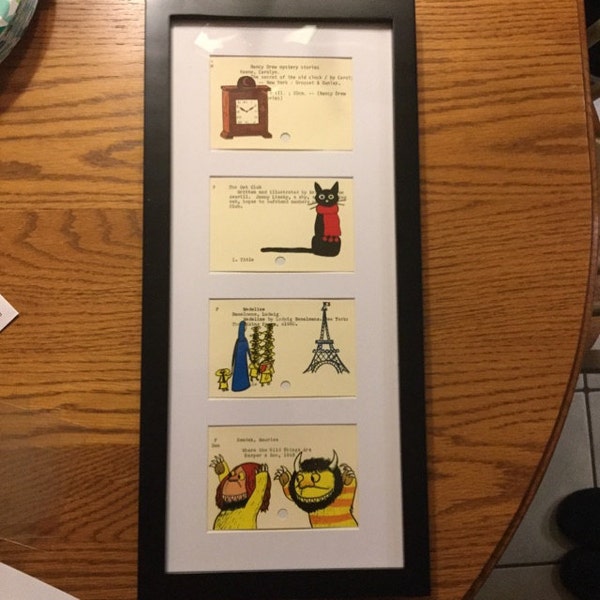 SALE - ANY 4 PRINTS of Painted Library Cards - Instant Collection ...