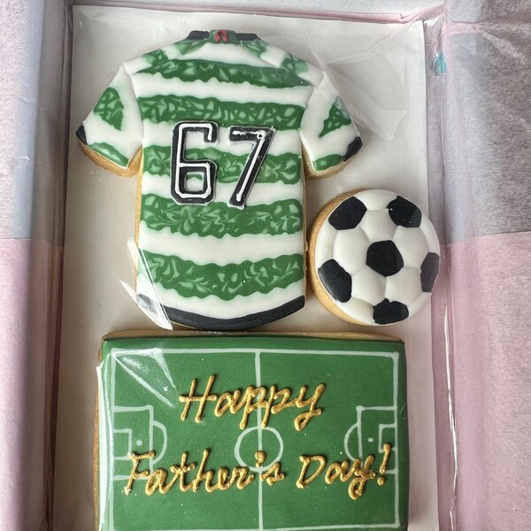 Personalised Football Fan Birthday Biscuits, Gift for Football Fan ...
