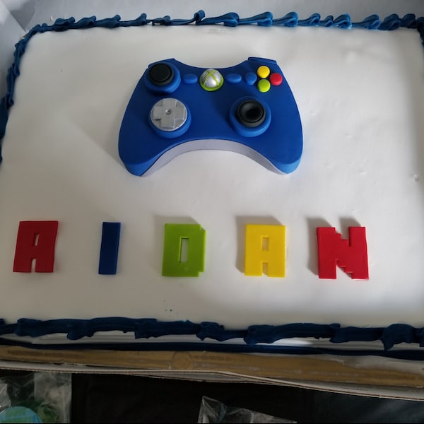 Video Game Cake Decorations, Video Game Birthday, Fondant Video Game ...
