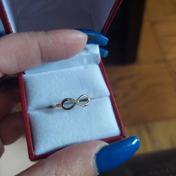 10K Yellow Gold Infinity Promise Ring, Eternal Love & Friendship Band ...