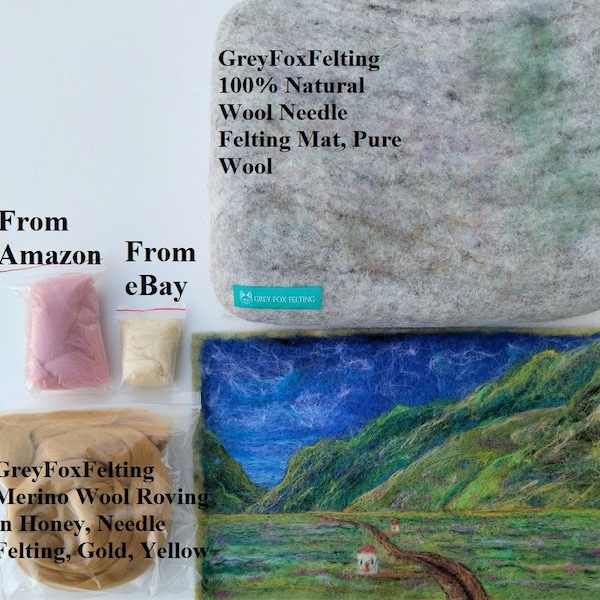 100% Natural Wool Needle Felting Mat, Pure Wool, Pad, Eco-friendly ...