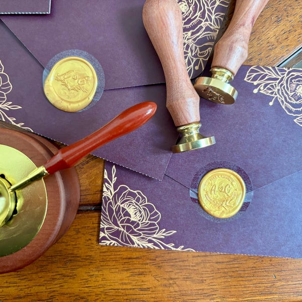 Custom Wax Seal Stickers, Any Logo ,personalized Handmade Wedding Wax ...