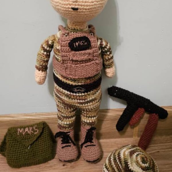 Crochet Pattern: Soldier Doll, Military Man Soft Toy, Army Man, Army ...