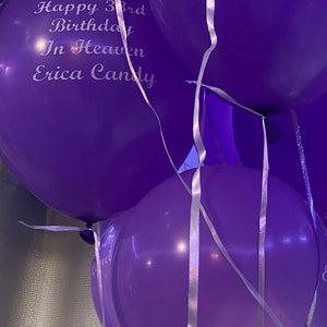 Custom Memorial Balloons for Condolence, Angel Balloon With Personalize ...