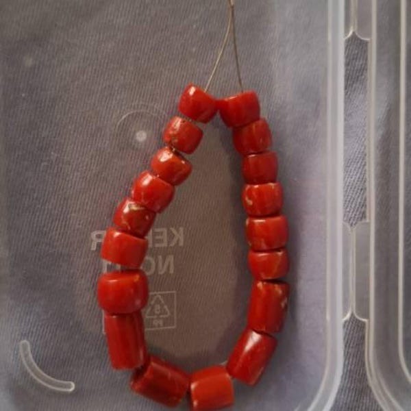 Expensive !!! Deep Red Coral Beads-genuine Red Coral Rondelle Shape ...