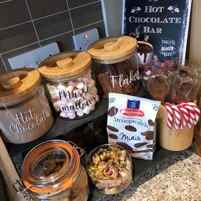 Hot Chocolate Station,cocoa Storage Set,chocolate Making Station ...