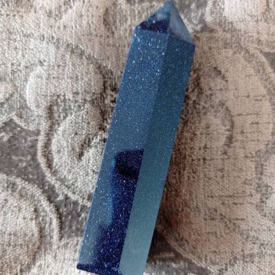 Blue Goldstone Point, Blue Sandstone Tower, Polished Sparkle Goldstone ...