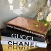 Personalized Luxury Stacked Books Home Decor, Fashion Designer ...