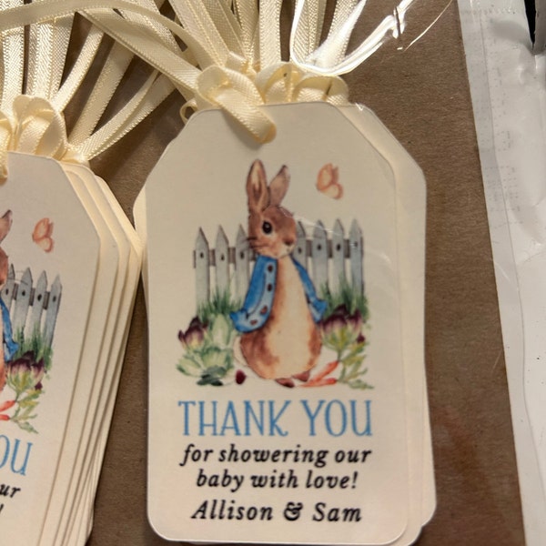 Peter Rabbit Baby Shower Favor Tags,peter Rabbit Thank You Tags,bunny ...