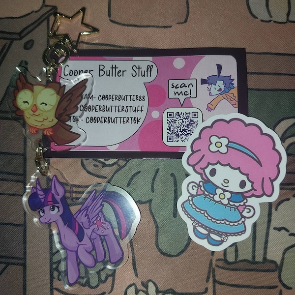 My Little Pony FAN ART Dangle Pet Keychains Pony Twilight Sparkle Derpy ...