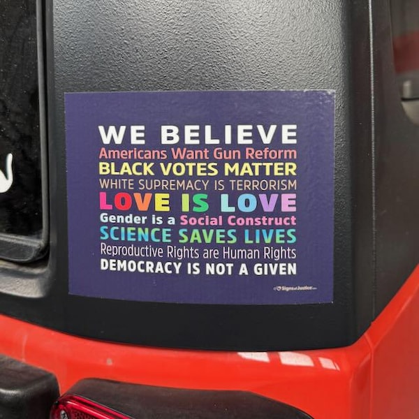 We Believe Women Poster Sign // 2-sided // Glossy Cardstock // Protest ...