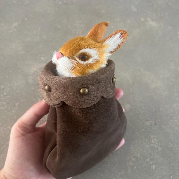 LARP Pet Pouch: Medieval Rabbit Plush, Cosplay Accessory - Etsy