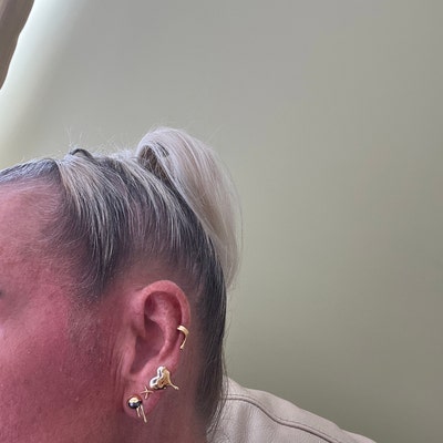 Dripping Gemstone Earrings Gold, Silver, Rose Gold, Moonstone, Baguette ...