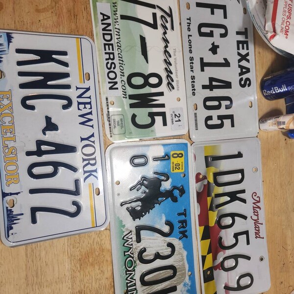 License Plate Pick Your State, All Authentic License Plates, Real ...