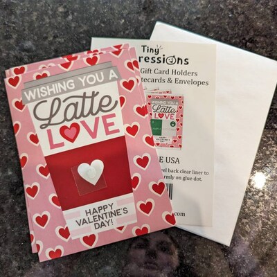Valentine Coffee Gift Card Holders 4 Pack Valentine's Day Set of 4 With ...