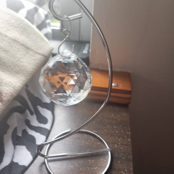 Tabletop Memorialight Crystal W/stand- Sympathy Grief Gift Rainbow ...