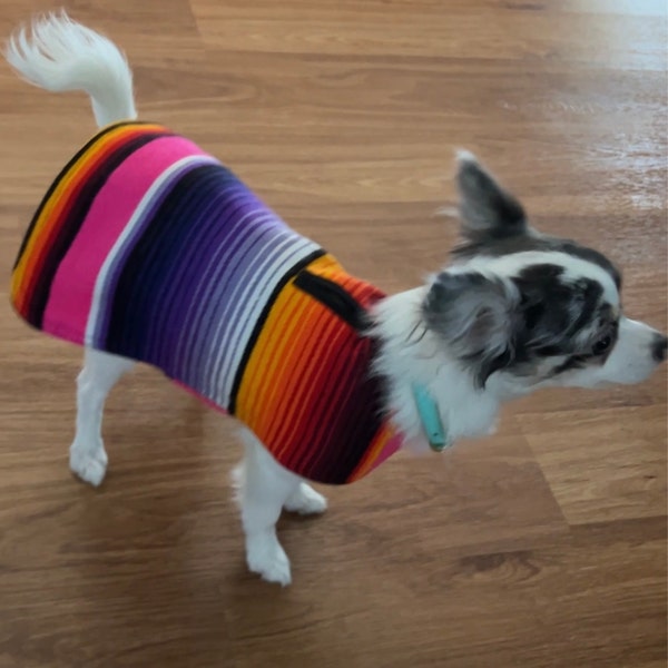 Dog Clothes - Pink Handmade Dog Apparel From Authentic Mexican Blanket ...