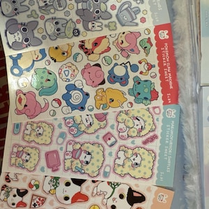 Grey Penguin Anime Girl Waterproof Vinyl Sticker Pack Laminated Kawaii ...