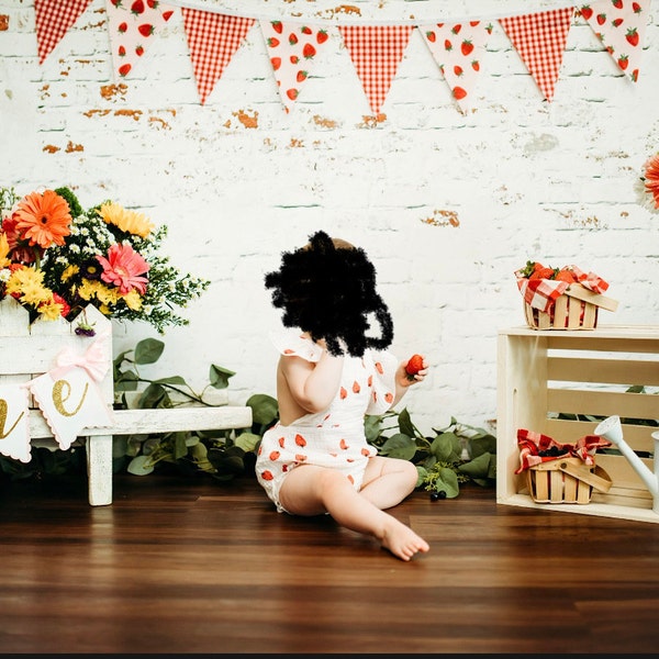 Strawberry Fabric Banner/strawberry Farmers Market Fabric Banner ...