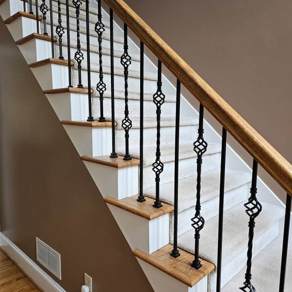 Iron Balusters - Iron Spindles - Iron Pickets - Satin Black 1/2 ...