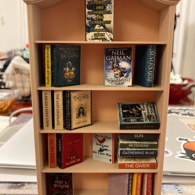 1/12 Scale Mini Bookshelf / Mini Books / Bookcase / Miniatures / Doll ...