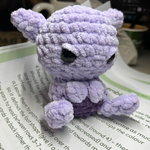 Crochet Mewtwo Pattern - PDF - Etsy