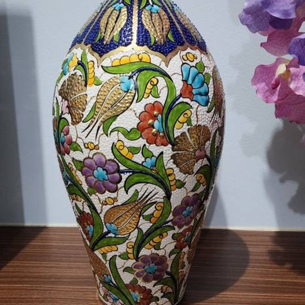 Handmade Turkish Ceramic Vase,large Decorative Vase,handmade Ceramic ...