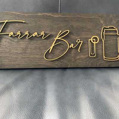Pallet Sign Bar Sign Custom Wood Sign 3D Sign Personalized Gift Bar ...
