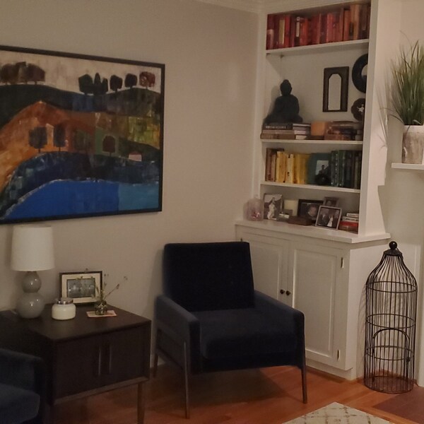 Old Street Wall Art Painting, Realistic Panoramic Scenery Urban Views ...