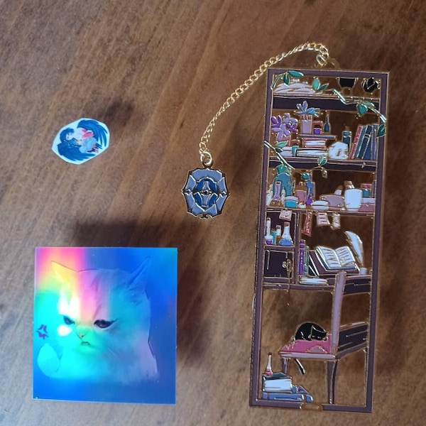 Witch’s Study | Original Design | Enamel Bookmark / Charm | 11x4cm - Etsy