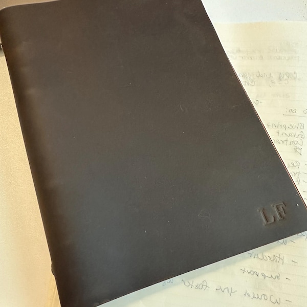 Leather Field Notes Personalized Cover, Steno Book 6x9 Portfolio Case ...