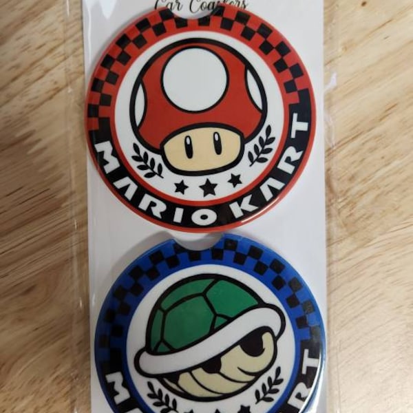 Bluey Rad Dad and Rad Mom Car Coasters, Set of 2, Chilli and Bandit ...