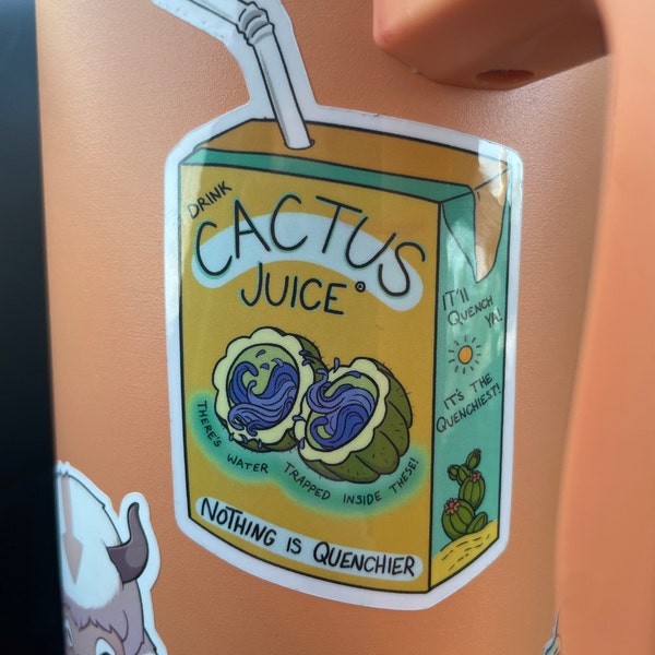 Cactus Juice Juicebox Sticker. Avatar the Last Airbender Sokka Art - Etsy