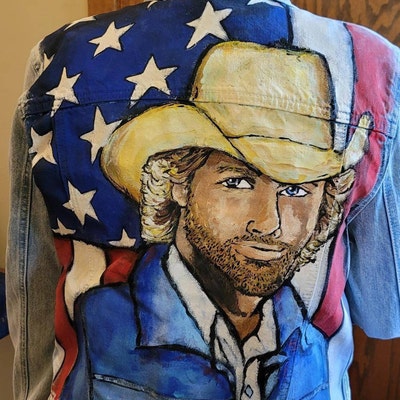 Custom Painted Jacket Country Artist Jacket Painting Custom Name Art ...