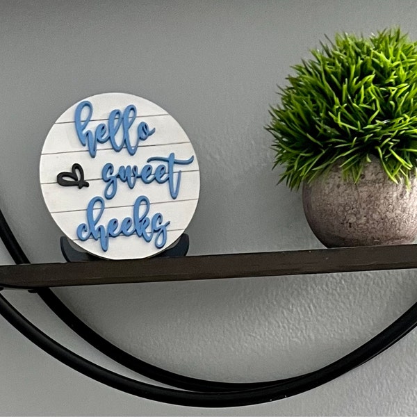 Hello Sweet Cheeks, Hello Sign SVG, Laser Cut File, Wood Sign SVG for ...