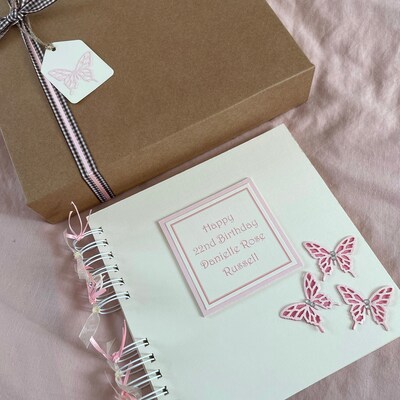 Hen Party Guest Book, Floral Memory Book, 8x 8 Personalised Album With ...