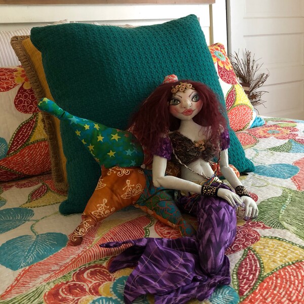 Elf Cloth Art Doll Bust, Soft Sculpture Home Decor Figurine - Etsy