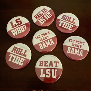 BAMA DAD University of Alabama Parent 2.25 Button Pin | Etsy