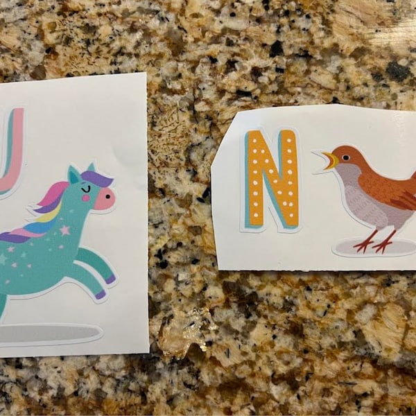 Alphabet and Animals - 52 Large 4 Inch Decals – Classroom Sensory ...