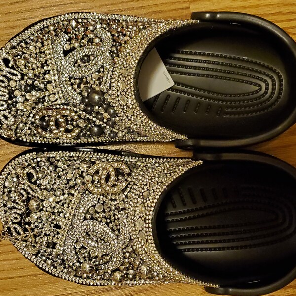 Adult-diamonds & Pearls-custom Embellished Crocs 100% Customizable - Etsy