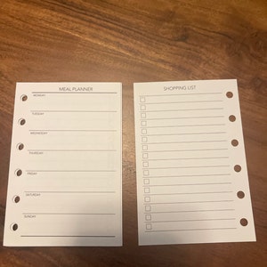 PRINTED Contacts Info Insert Address List Refills Half Letter Planner ...