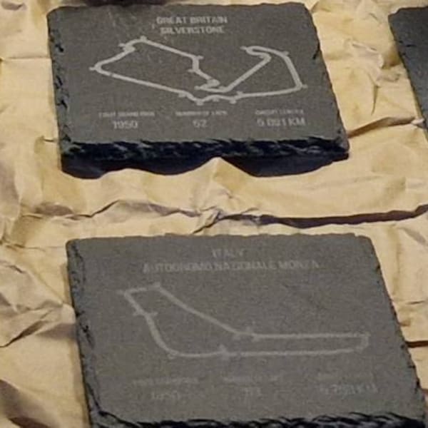 F1 Circuit - Slate Coaster 4 Pack - Etsy UK