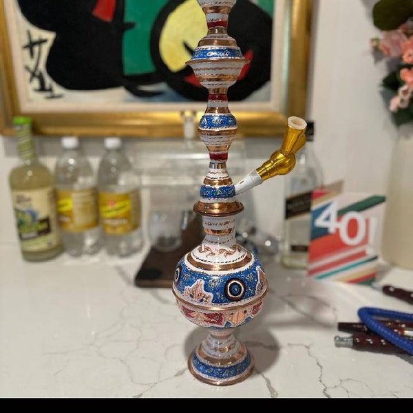 Burned Design LARGE Original Copper Hookah Set, Unique Handmade Turkish ...