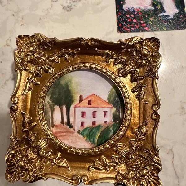 Original Hand Painted Magic Door Art,landscape Mini Wall Art,framed ...