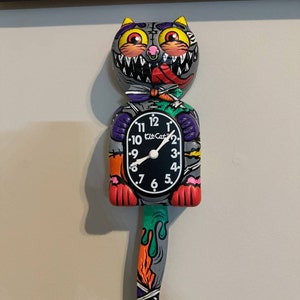 Neon Pop Kit-cat Klock© Custom Clock Fluorescent Colors Hype Tattoos ...