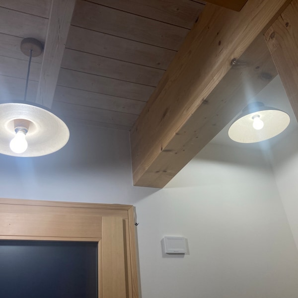 Bas Pendant Light in Ceramic and Oak - Etsy