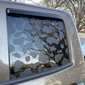 Matte Black Cow Print Window Decal Car Accessory - Etsy